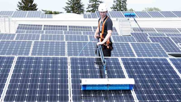 Solar Panel Cleaning System by Sola-Tecs : Blue Tongue Industries