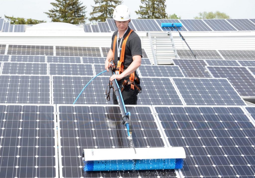 Solar Panel Cleaning System by Sola-Tecs : Blue Tongue Industries