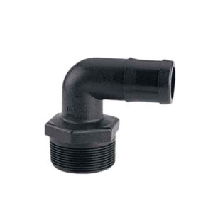 Banjo Polypropylene 90 deg. Hose Barb Elbow - 3/4" Male NPT x 3/4" : Blue Tongue Industries
